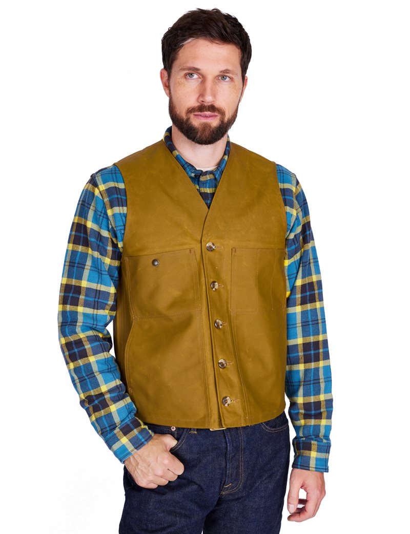 Filson - Oil Tin Cloth Vest - Tan | Sverige