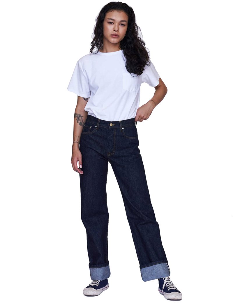 Girls Of Dust - Georgia High Waist Straight Selvedge Denim Jeans - Ind