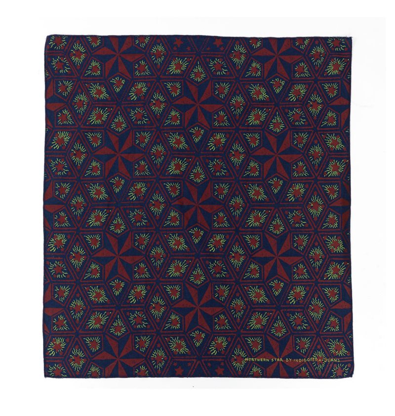 Indigofera - Northern Star Bandana - Navy/Rust/Green