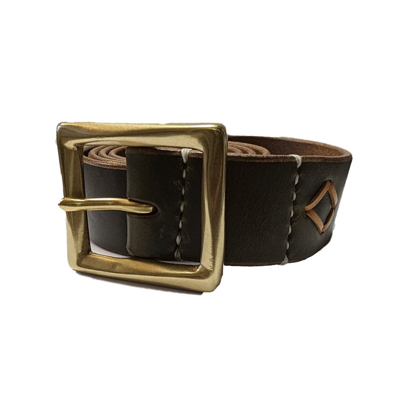 Jonte - Horween Chromexcel ´´Twisted´´ Leather Belt - Dark Olive