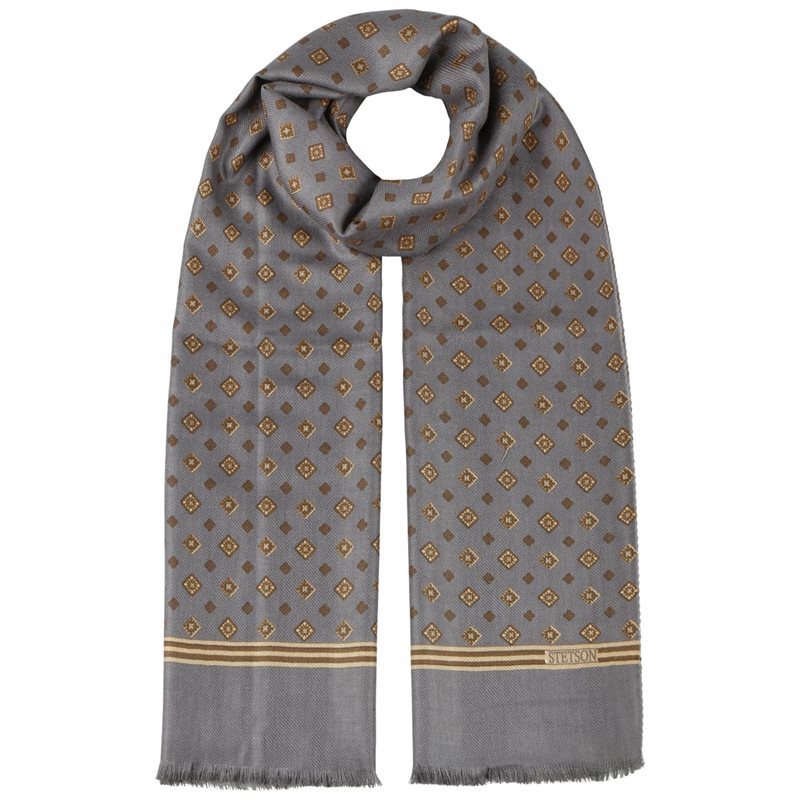 Stetson - Rhombs Silk Scarf with Wool