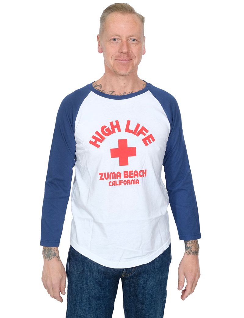 TSPTR - High Life Baseball Tee - White/Navy