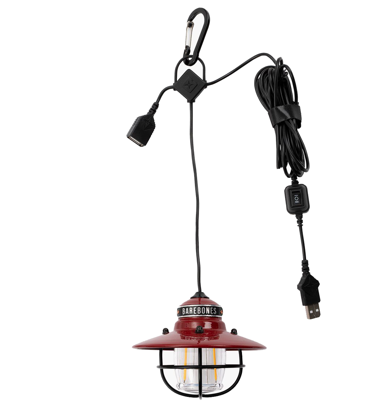 Barebones - Edison Pendant Light - Red