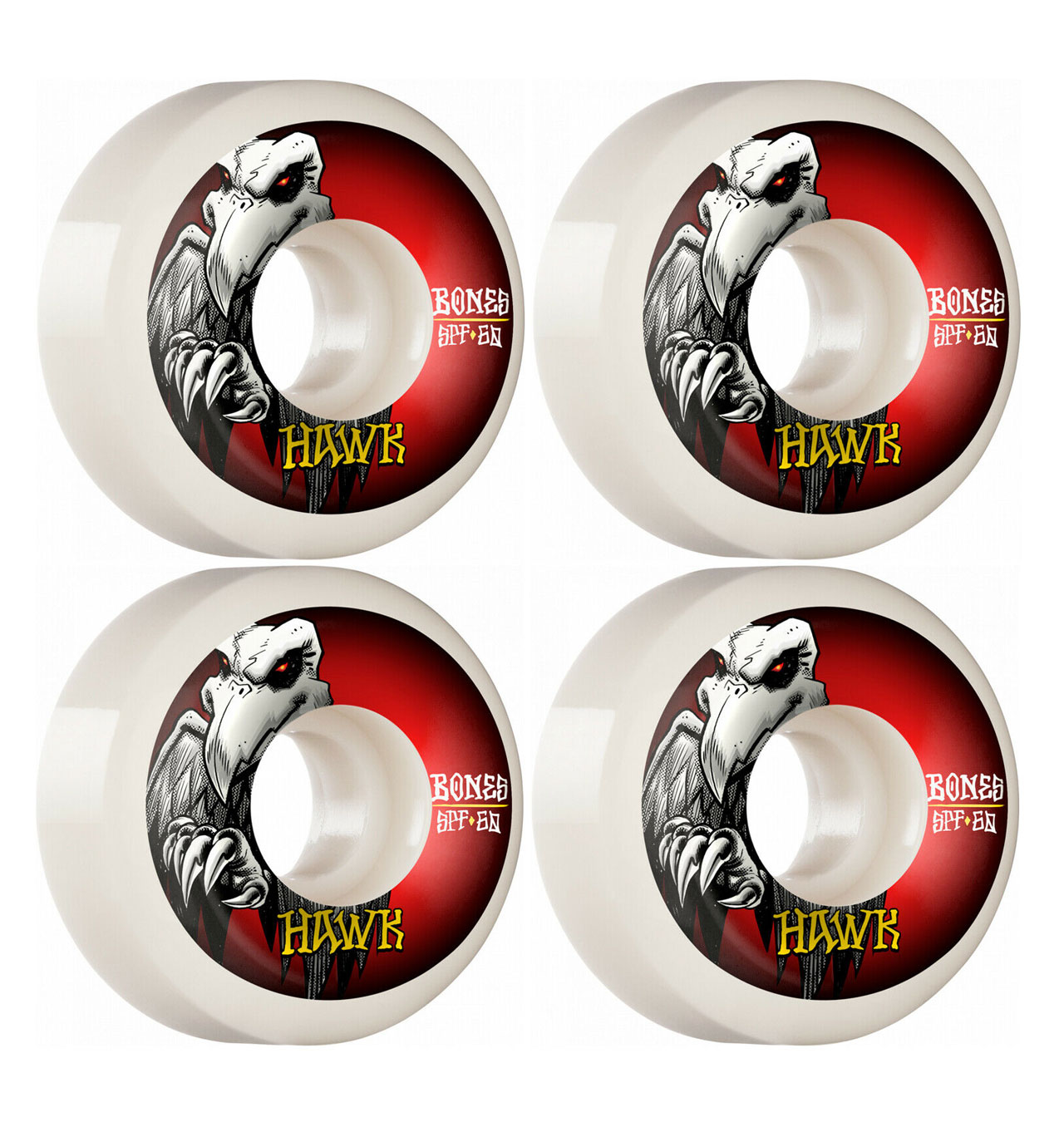Bones - PRO SPF Skateboard Wheels Hawk Falcon II 60mm P5 Sidecut 84B