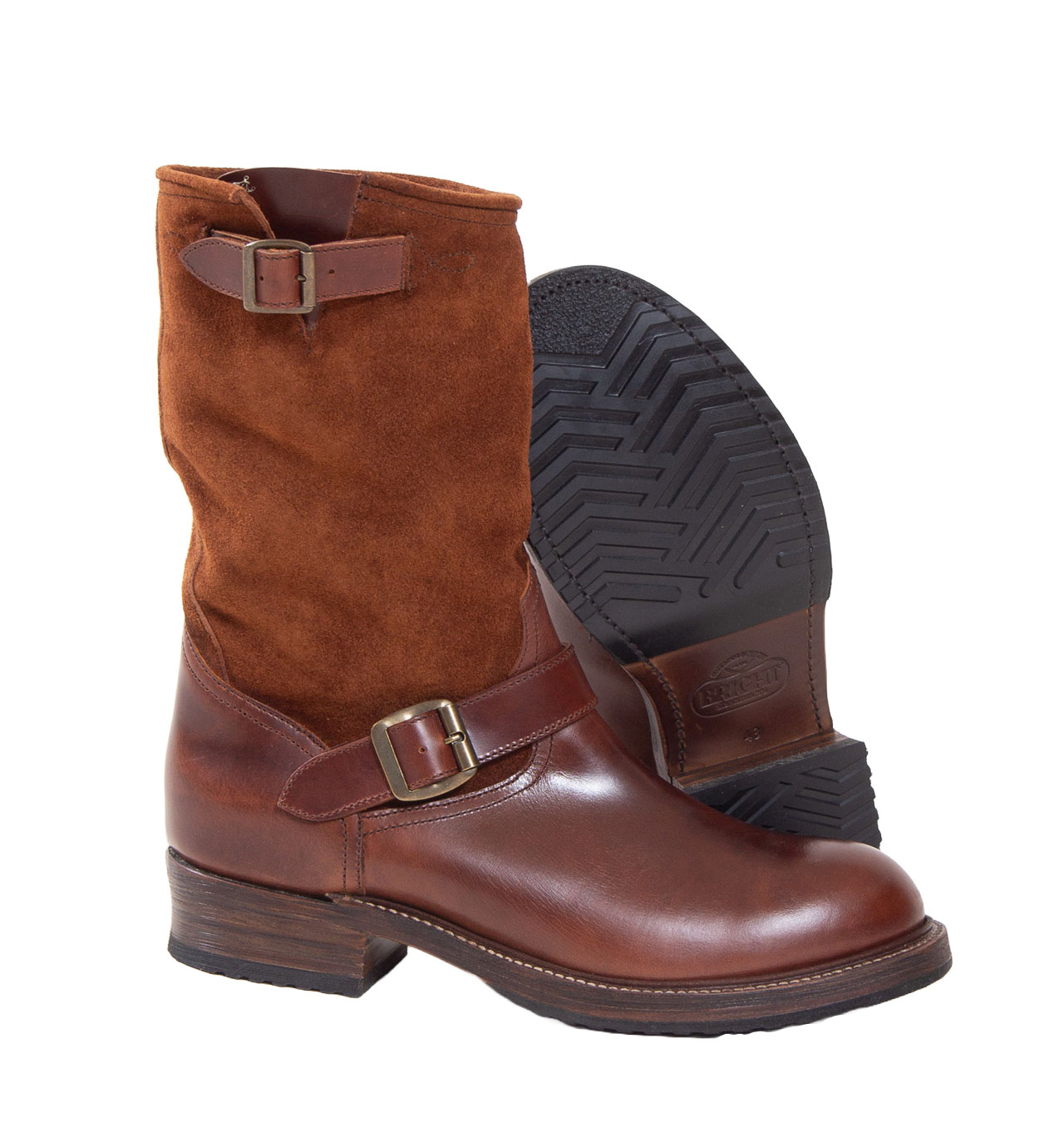 Bright Shoemakers - Engineer Boot - Chestnut/Hairy Rough Out