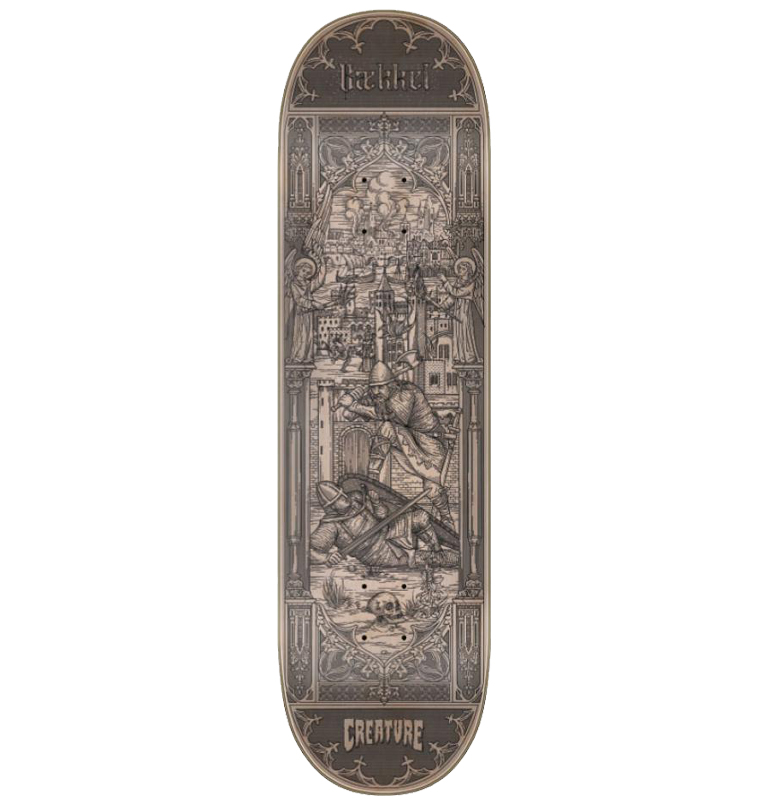 Creature - Pro Deck Baekkel Skirmish Grey Skateboard Deck - 8.6´´