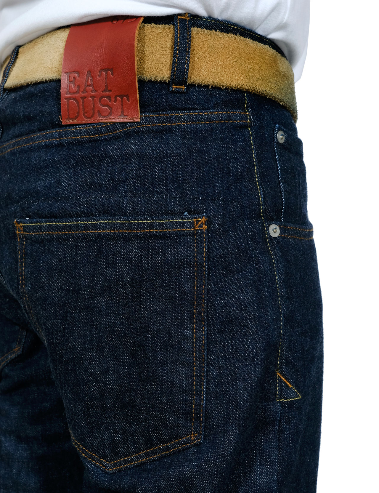 Eat Dust - Fit 36 Loose Oversized Selvedge Denim Jeans Rinsed - 14oz