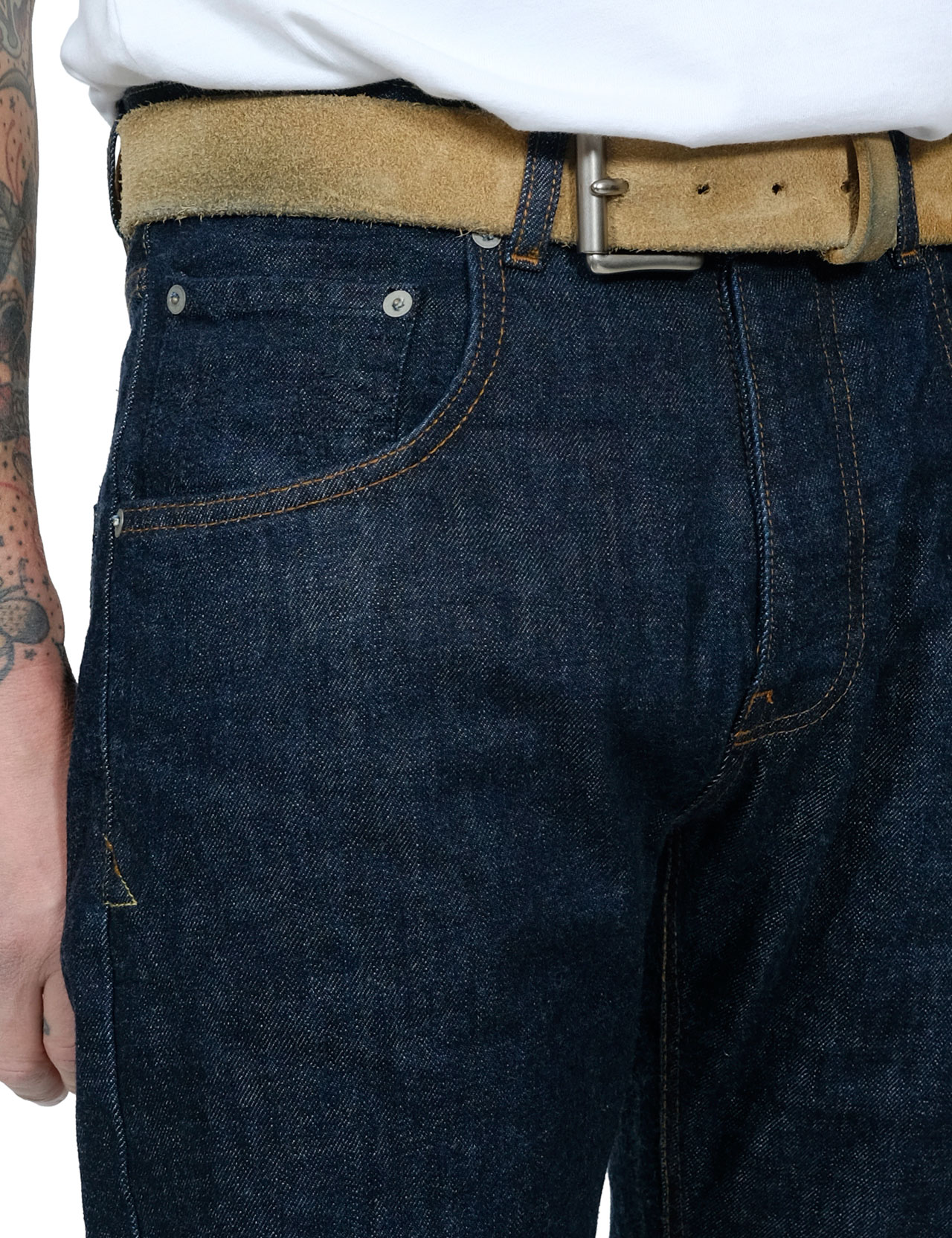 Eat Dust - Fit 36 Loose Oversized Selvedge Denim Jeans Rinsed - 14oz