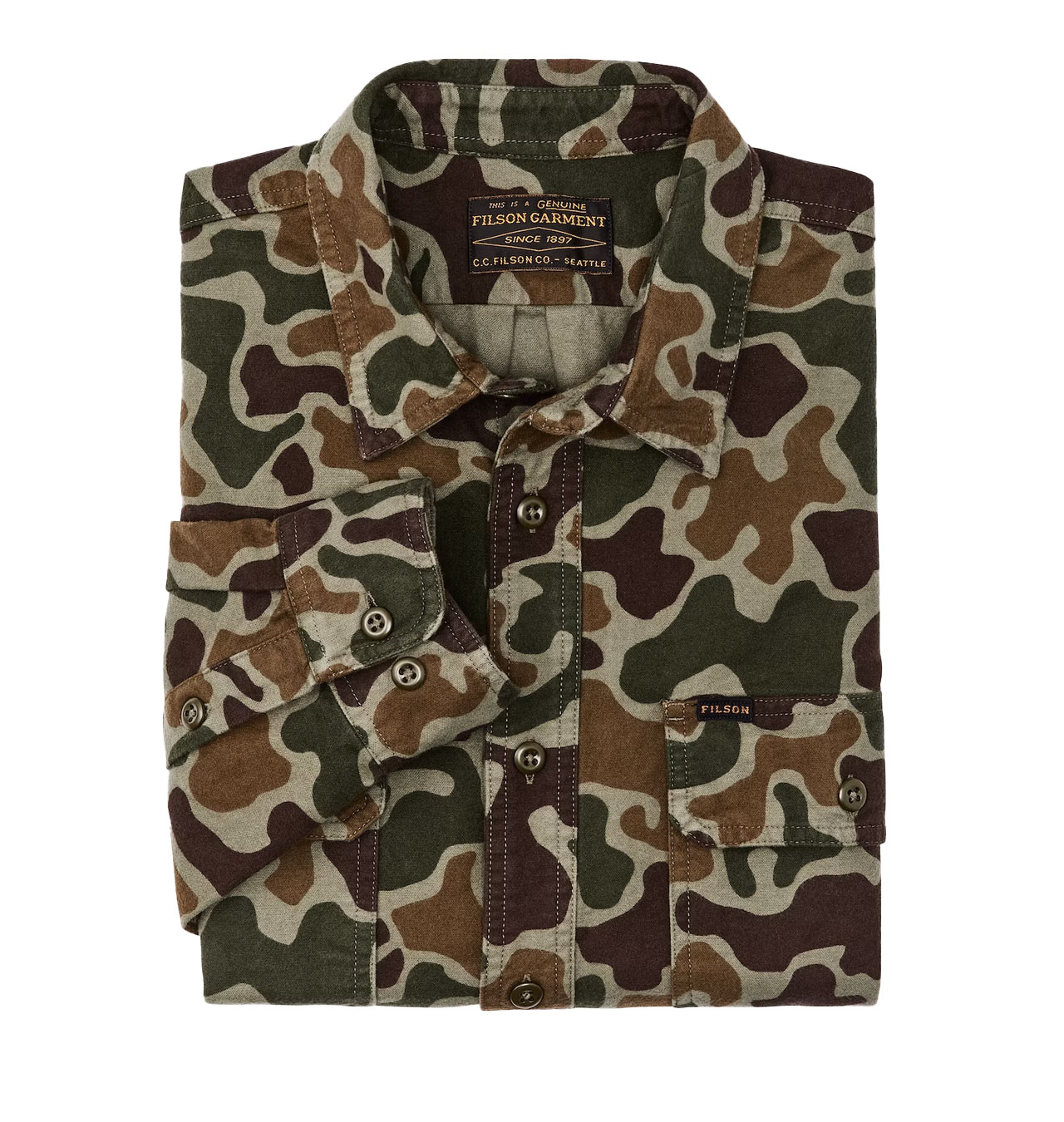 Filson - Field Flannel Shirt - Frog Camo