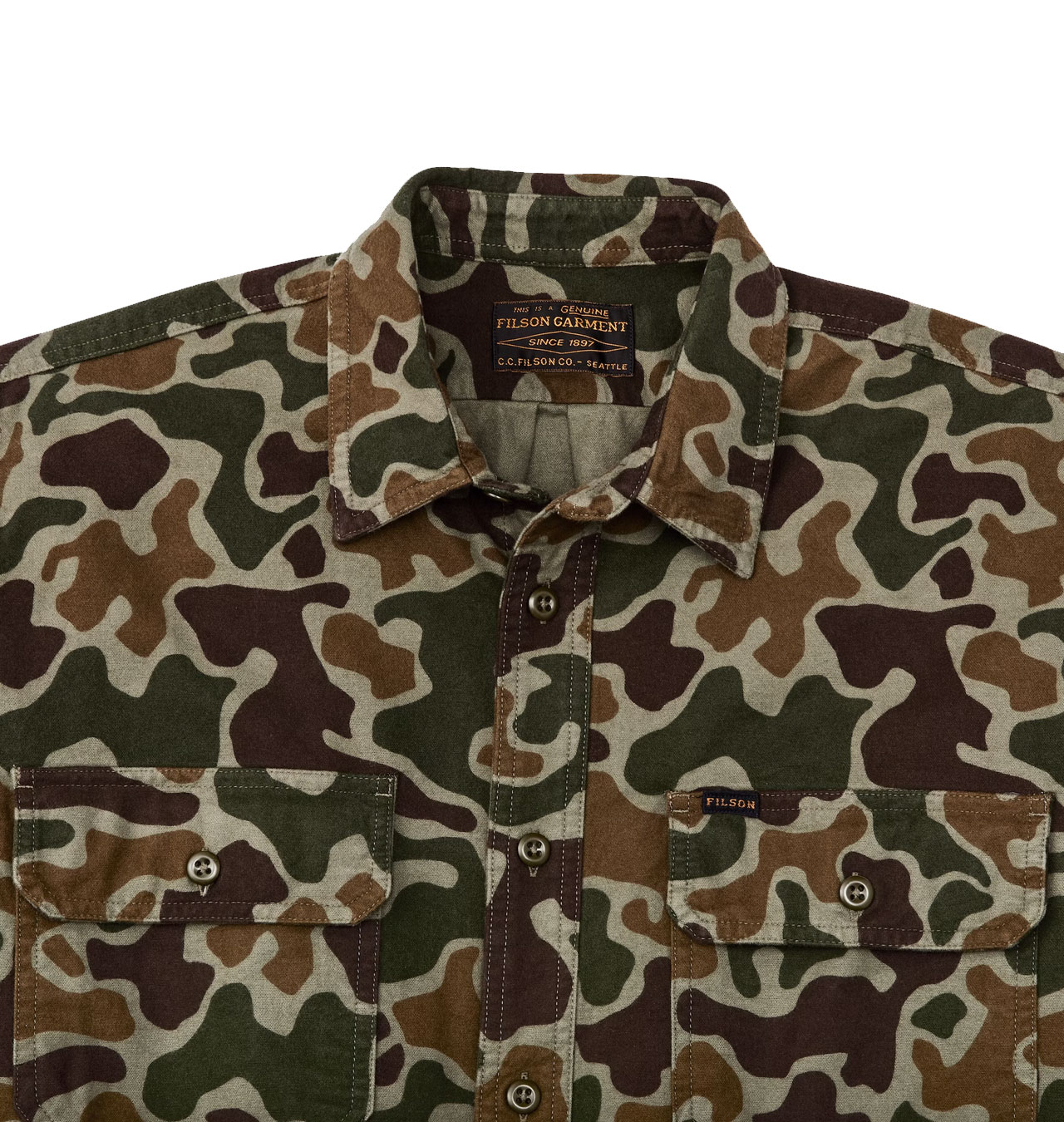 Filson - Field Flannel Shirt - Frog Camo