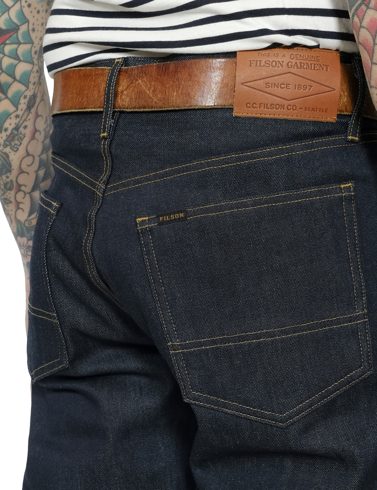 Filson - Rail-Splitter Jeans Raw Indigo Denim Jeans - 14.5 oz