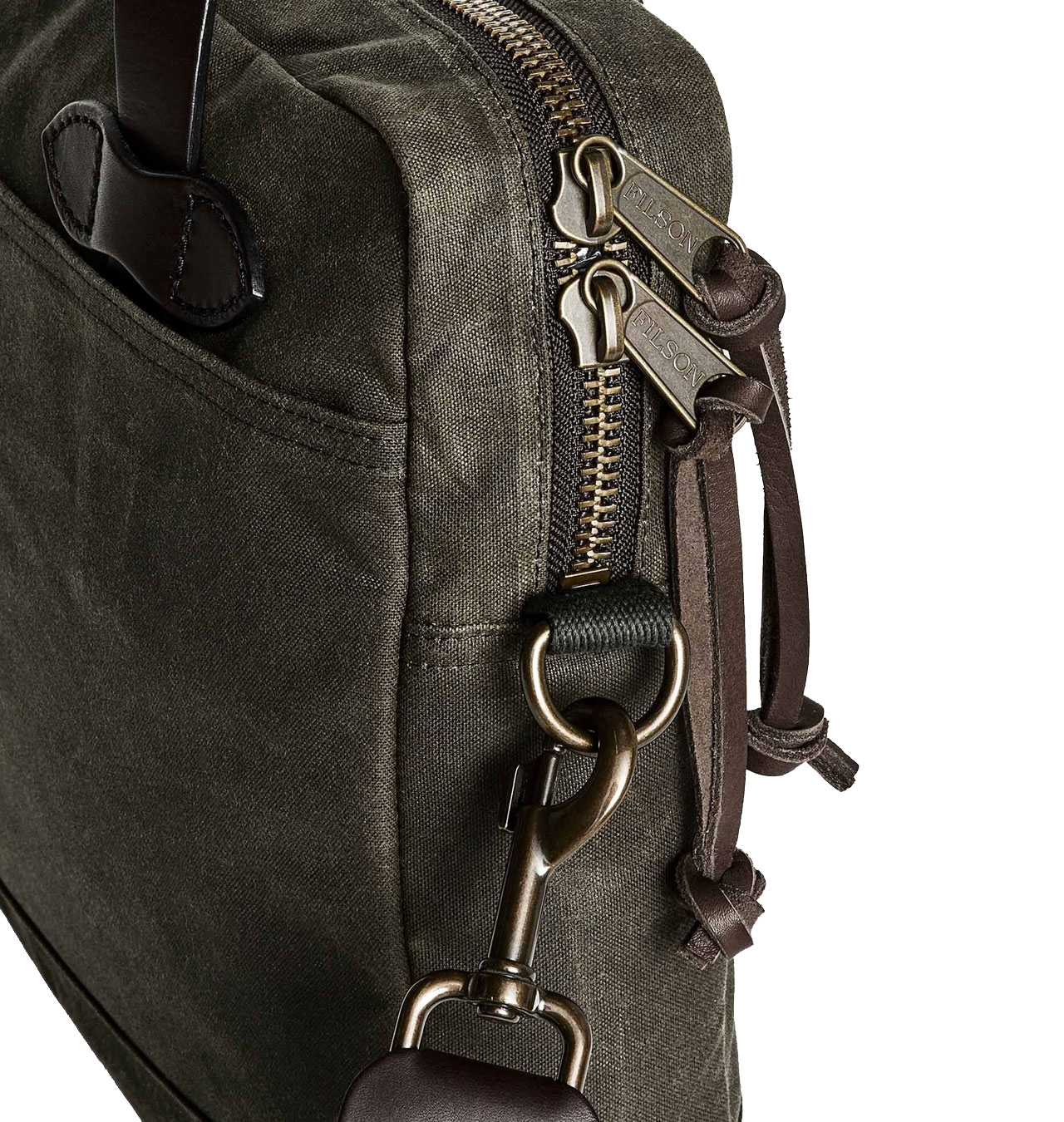Filson - Tin Cloth Compact Briefcase - Otter Green | Sverige