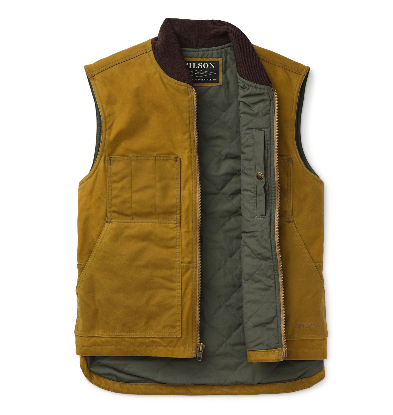 Filson - Tin Cloth Insulated Work Vest - Dark Tan