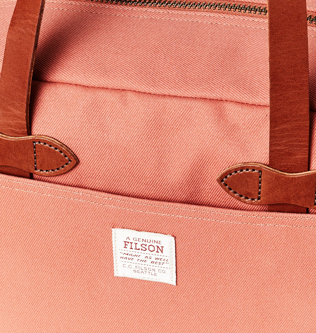 Filson - Tote Bag With Zipper - Cedar Red | Sverige