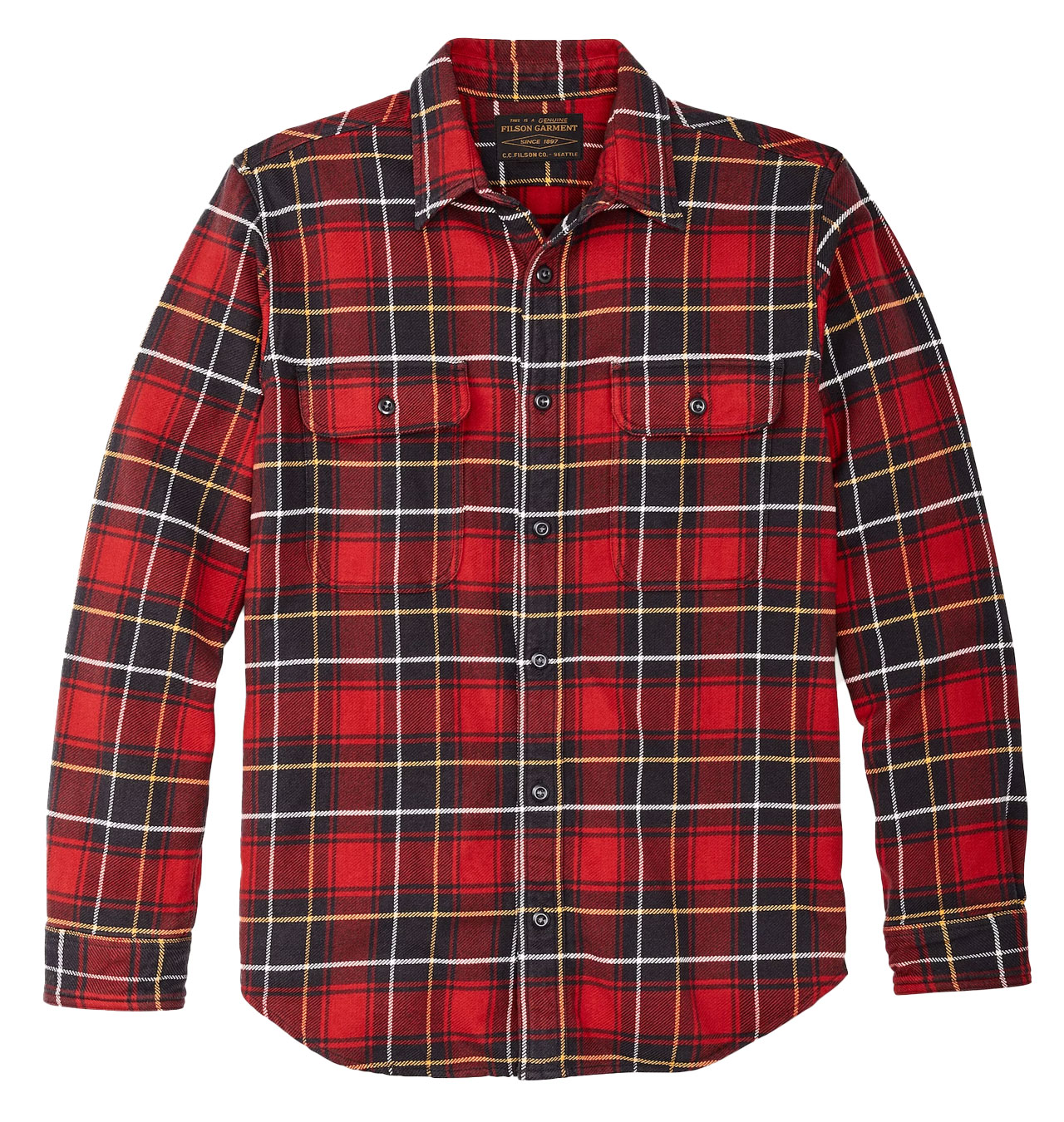 Filson - Vintage Flannel Work Shirt - Red/Charcoal Plaid