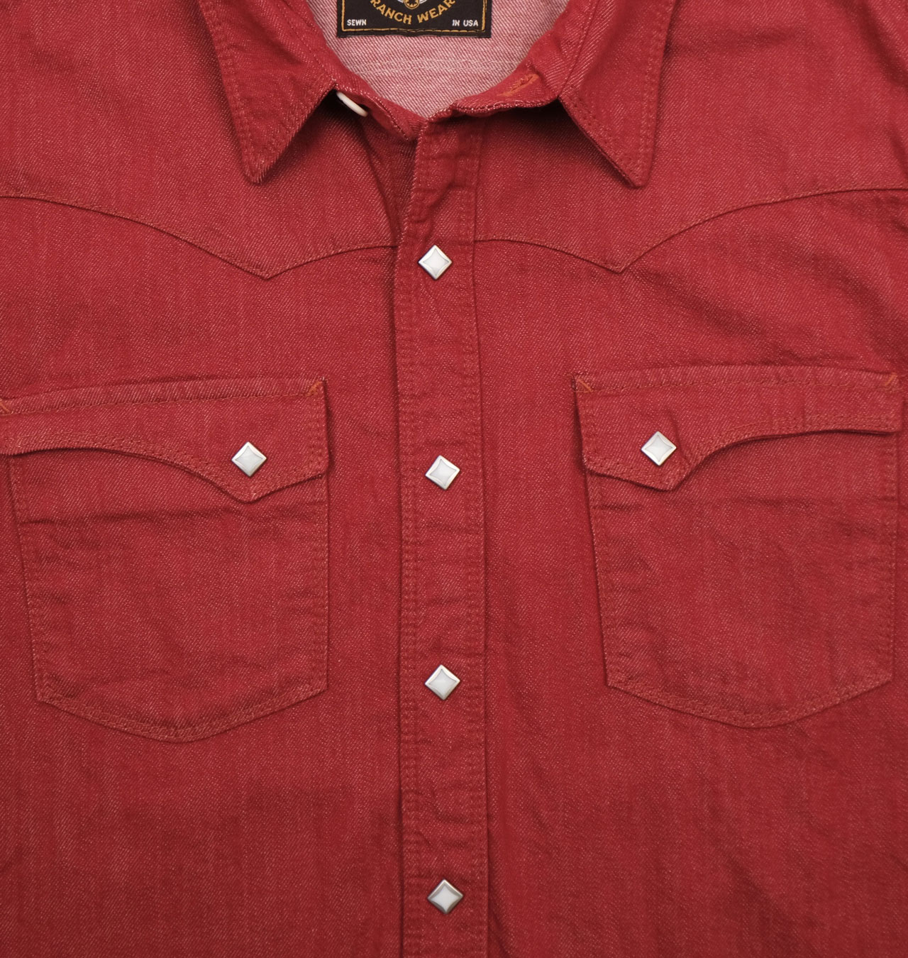 Freenote Cloth - Calico Denim Shirt - Red | Sverige