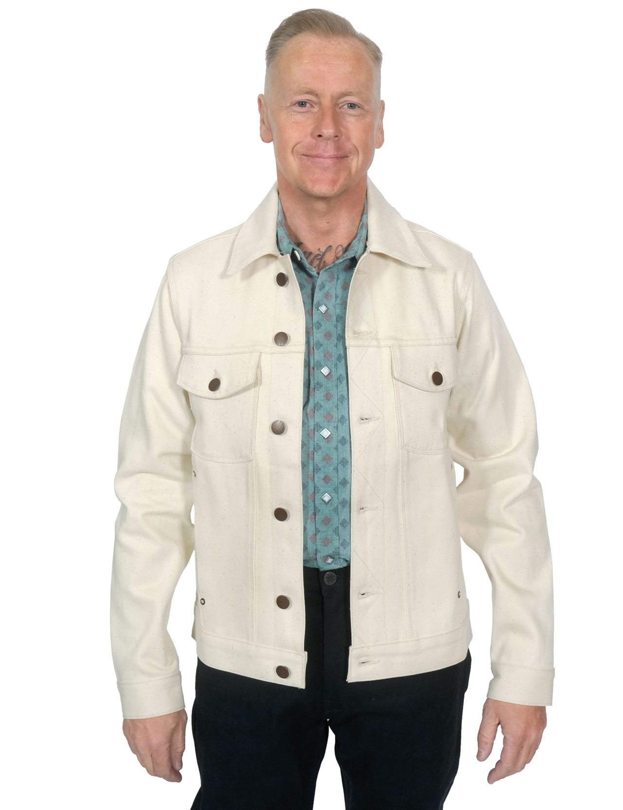 Freenote Cloth - Classic Denim Jacket 14oz - Natural Ecru
