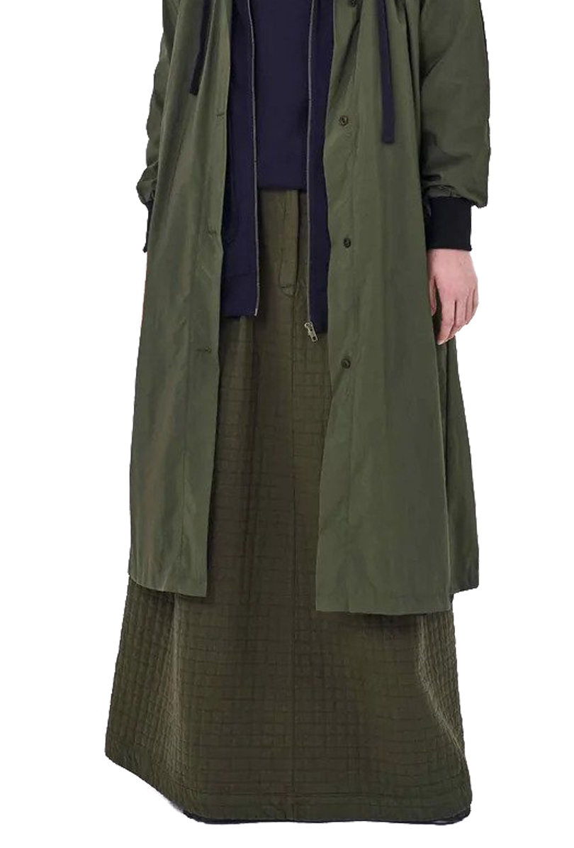 Girls Of Dust - Sailor Fatigue Kimono Cotton Service Skirt - Khaki