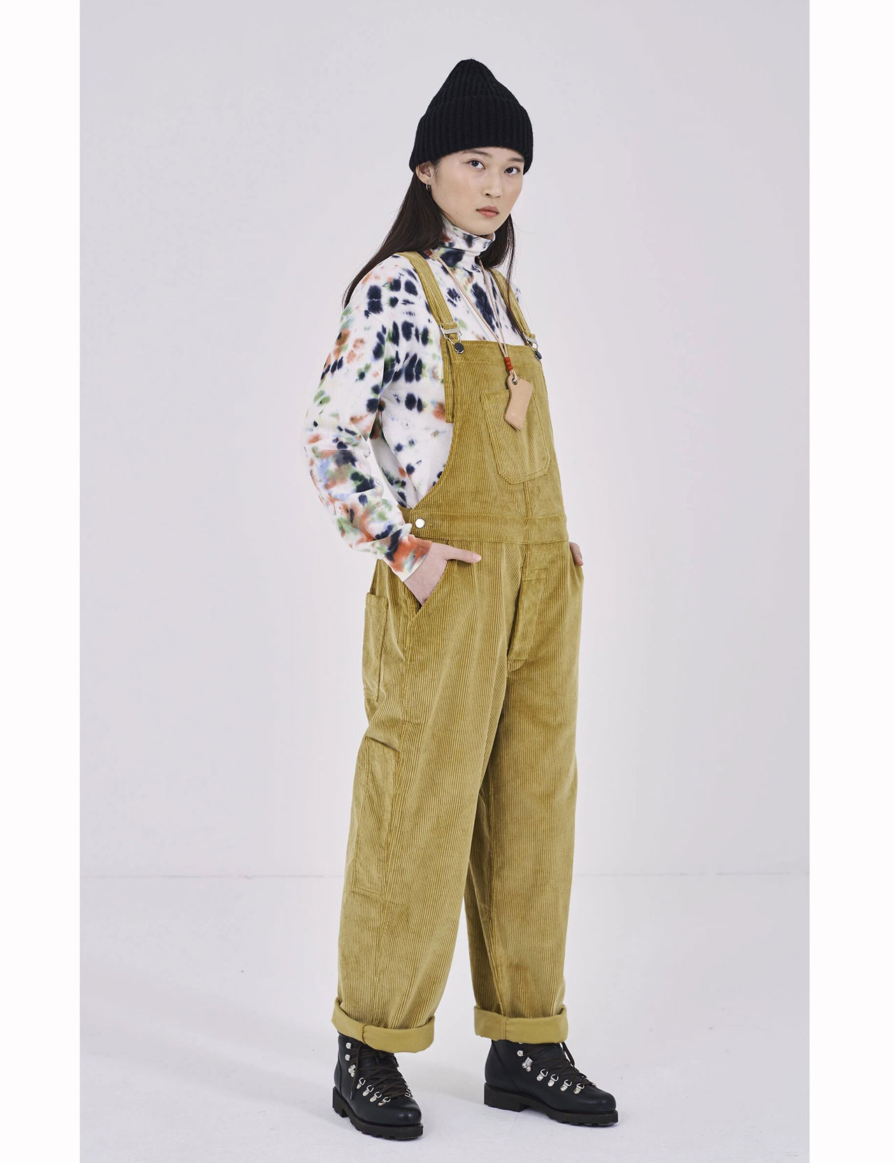 Girls Of Dust - Bib Overall 8 Wale Heavy Cords - Corn