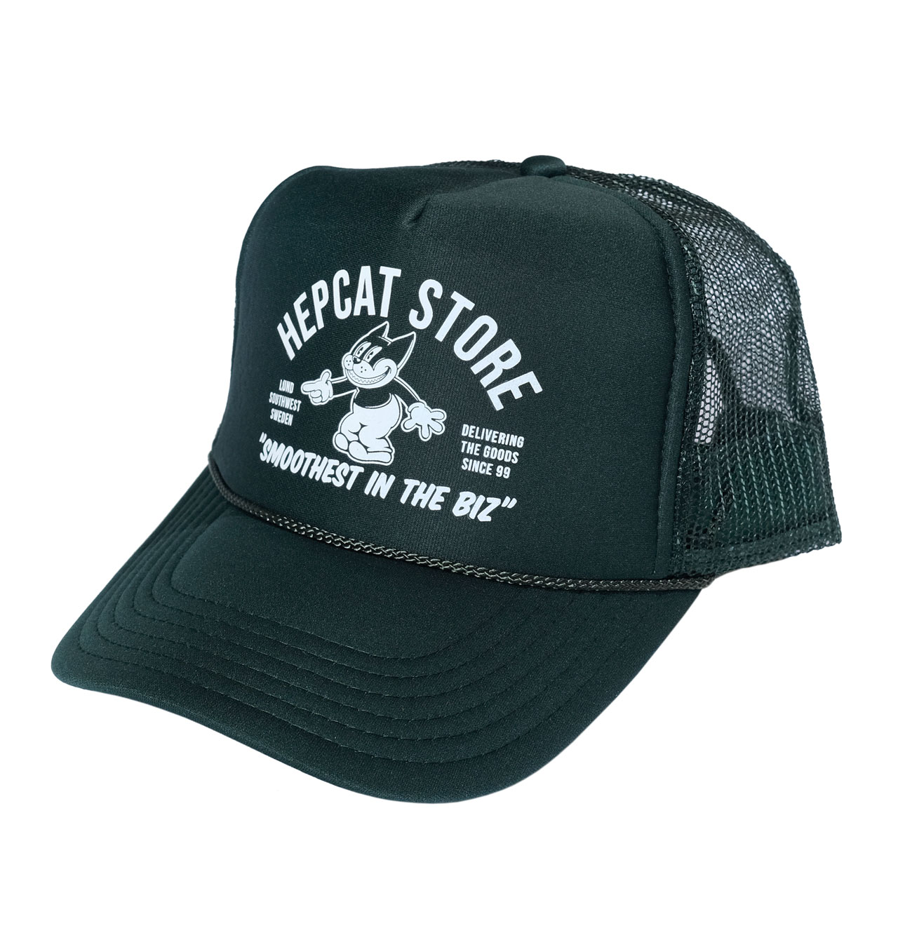 HepCat - Smoothest In The Bizz Trucker Cap - Dark Green