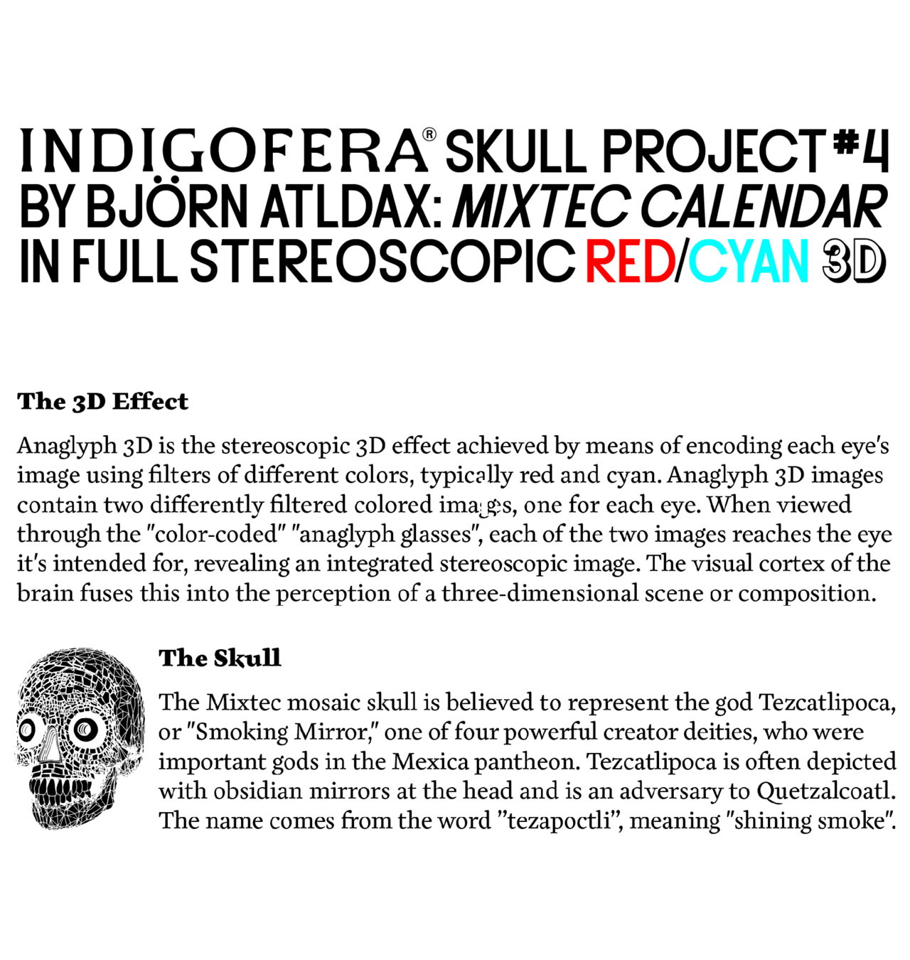 Indigofera x Björn Atldax - Wool Blanket 3D Mixtec Calendar