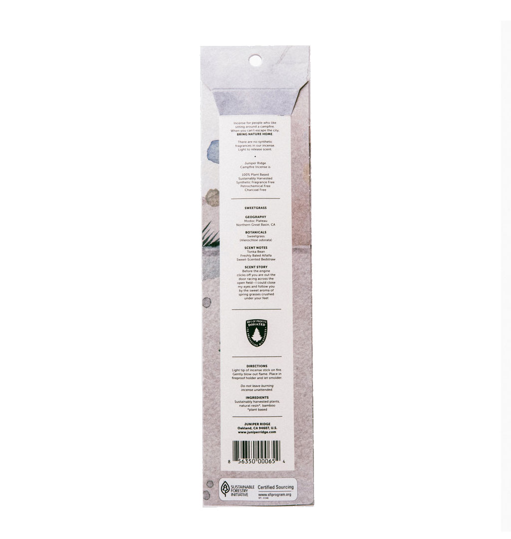 Juniper Ridge - Campfire Incense II - Sweetgrass Juniper Ridge - Campfire Incense II - Sweetgrass