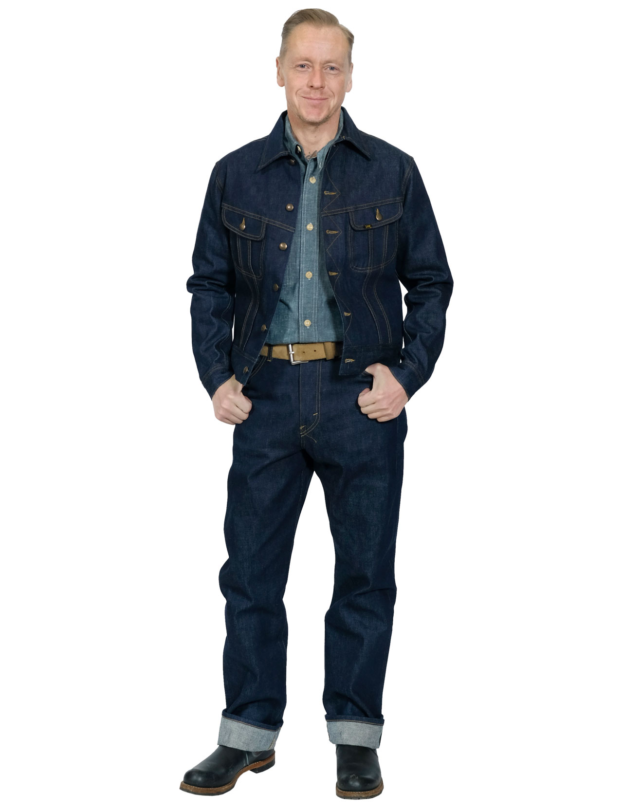 Lee - 101 50s Rider Jeans Rigid Japanese White Selvage Denim - 13oz