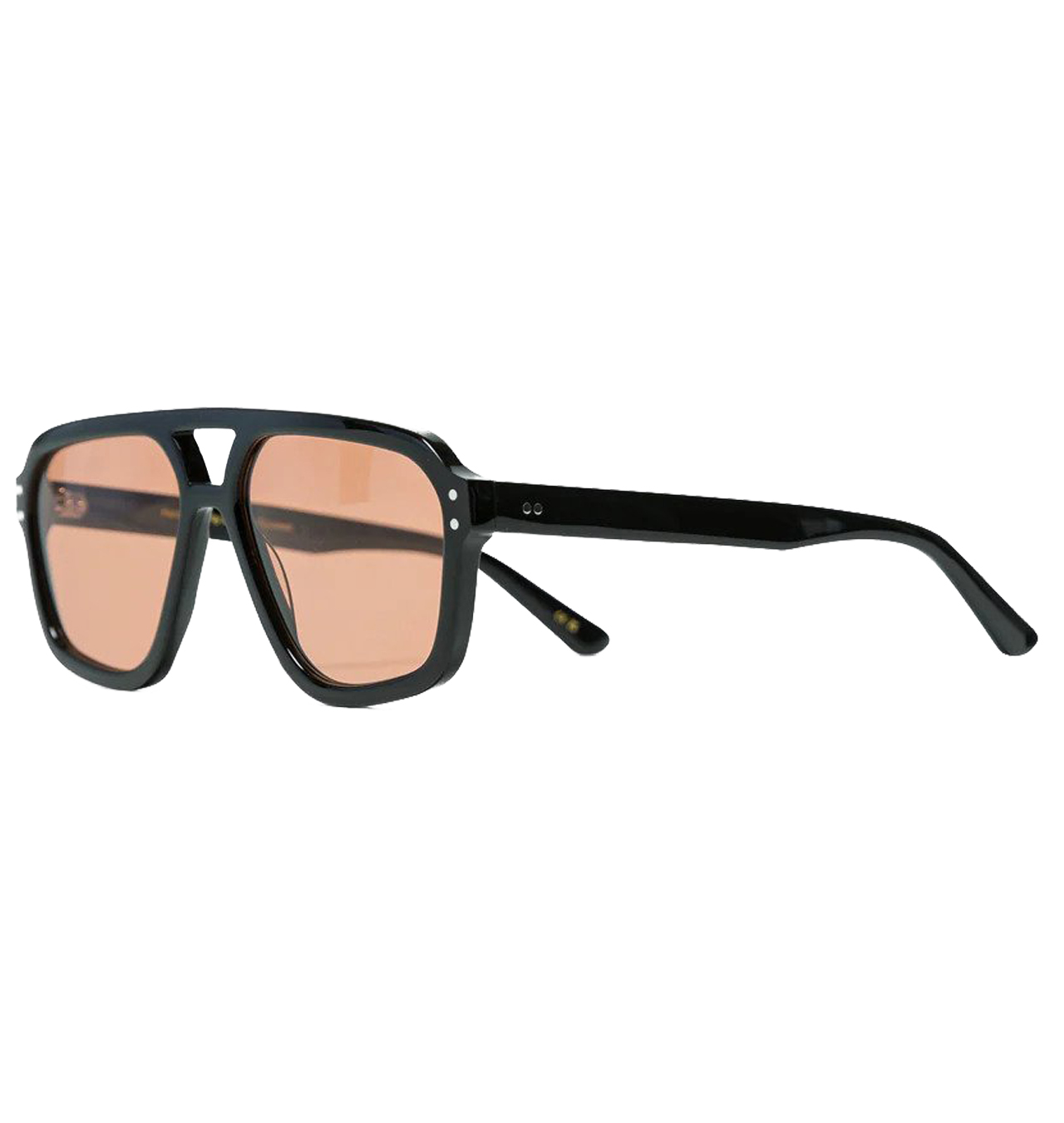 Monokel Eyewear - Jet Black Sunglasses - Orange Solid Lens