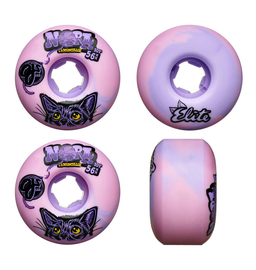 OJ Wheels - Nora Vasconcellos Elite EZ Edge Pink/Purple Swirl Skateboa