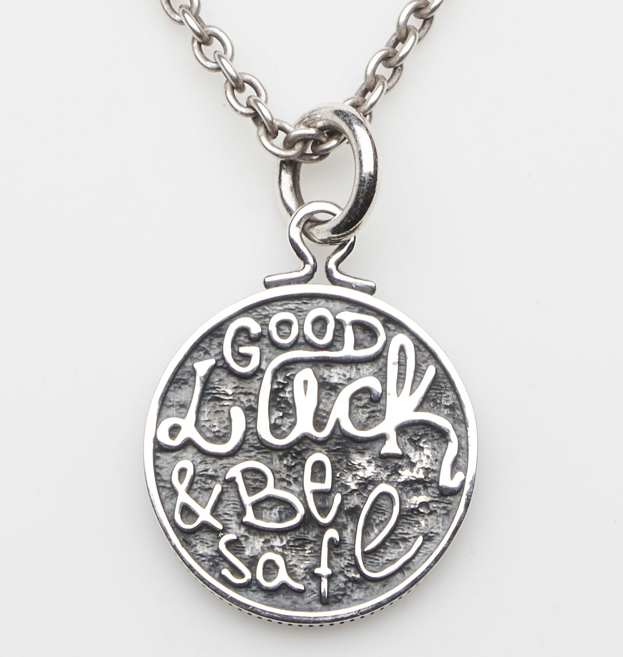 O.P Jewellery - Good Luck And Be Safe Silver Pendant