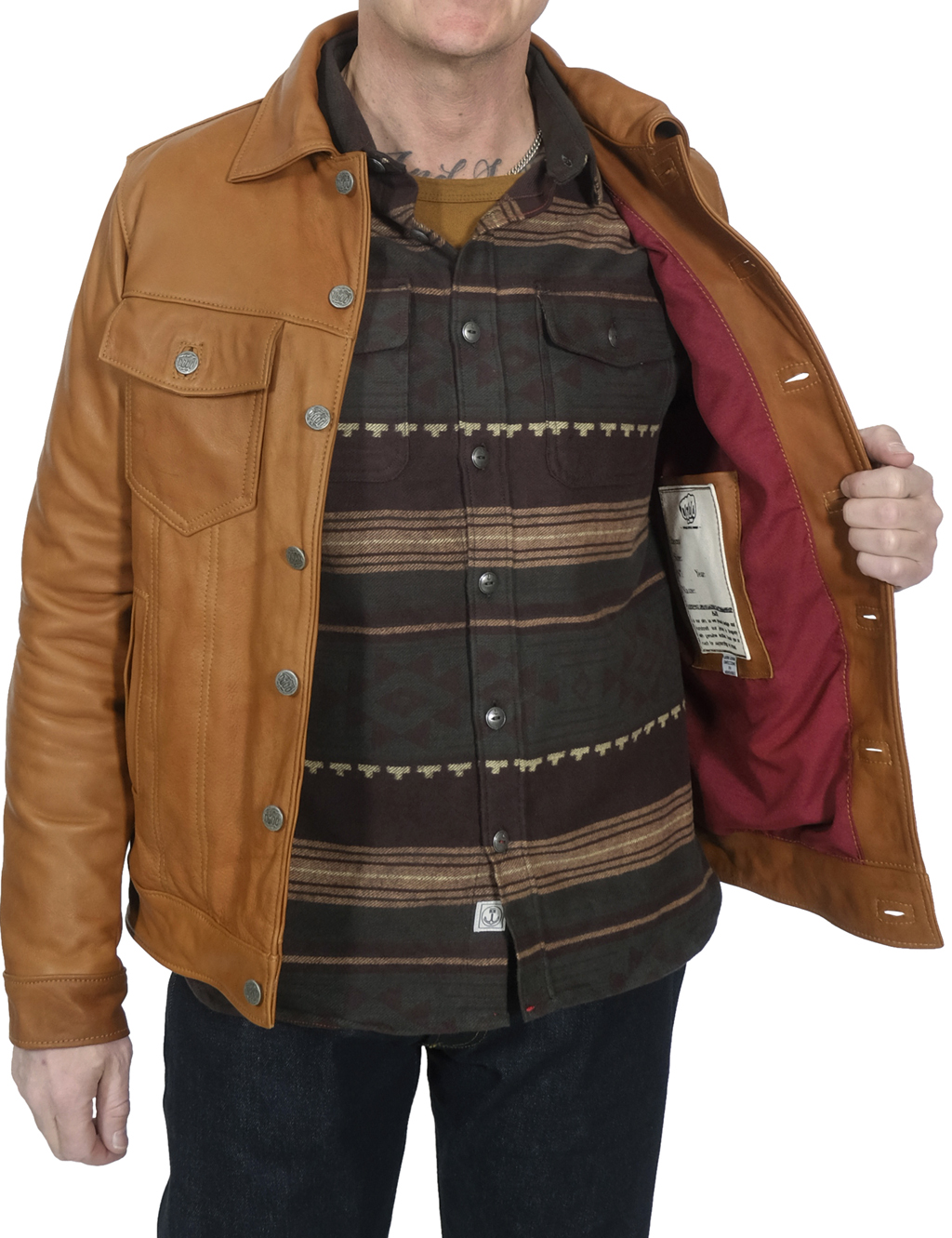 OTRA - Wayne Leather Jacket - Cognac
