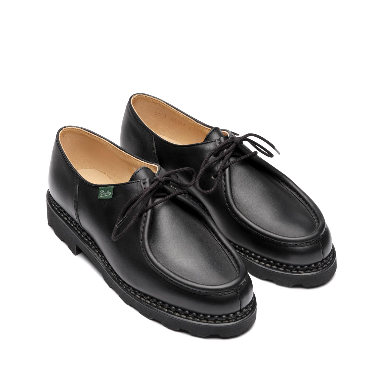 Paraboot Michael Lisse Noir | Handgjord Tyrolean-sko | Hepcat Store