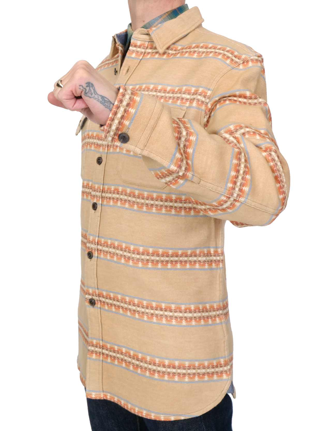 Pendleton - Driftwood Doublesoft Shirt - Tan Pinto Mountain