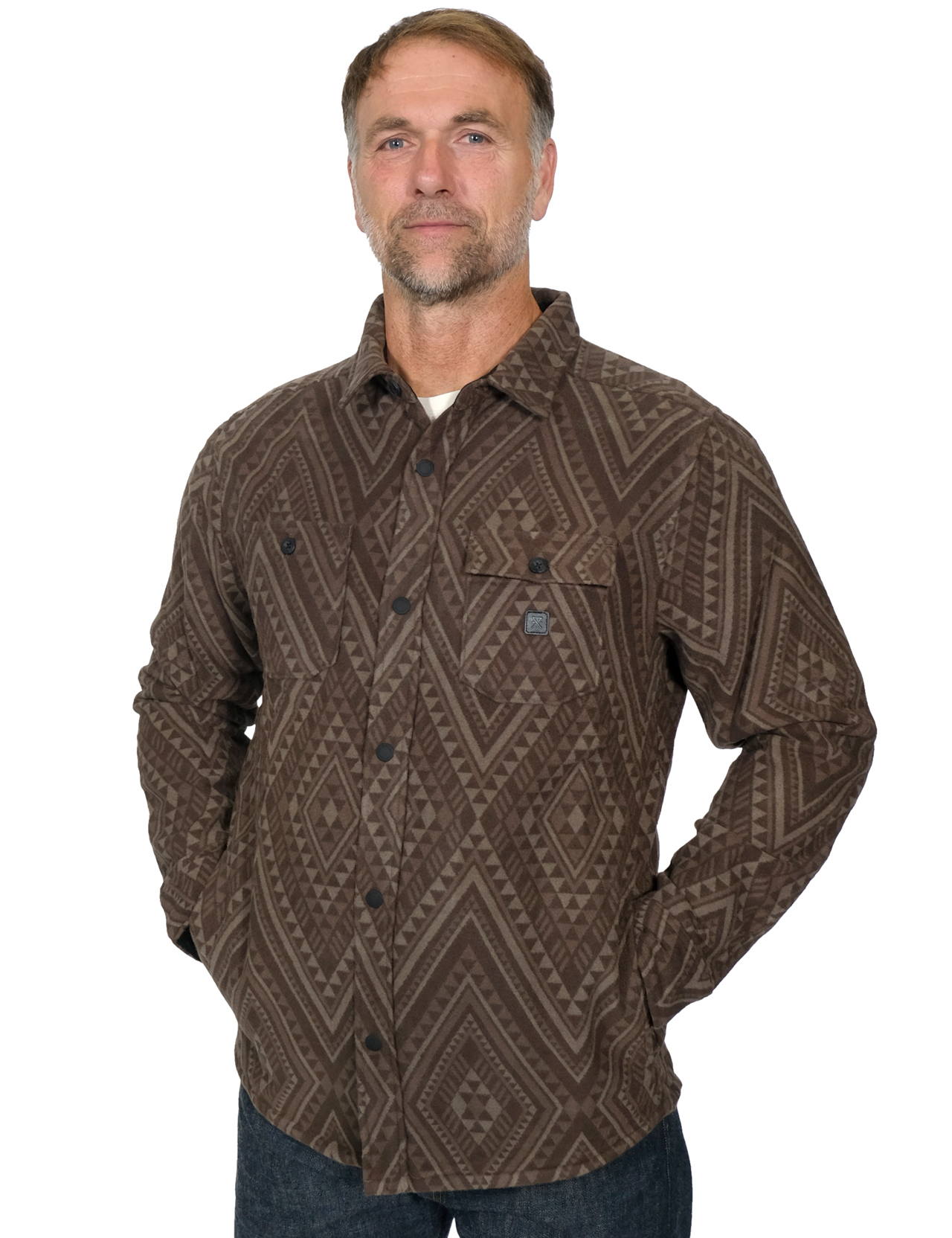 Roark - Andes Manawa Tapu Long Sleeve Flannel - Dark Brown