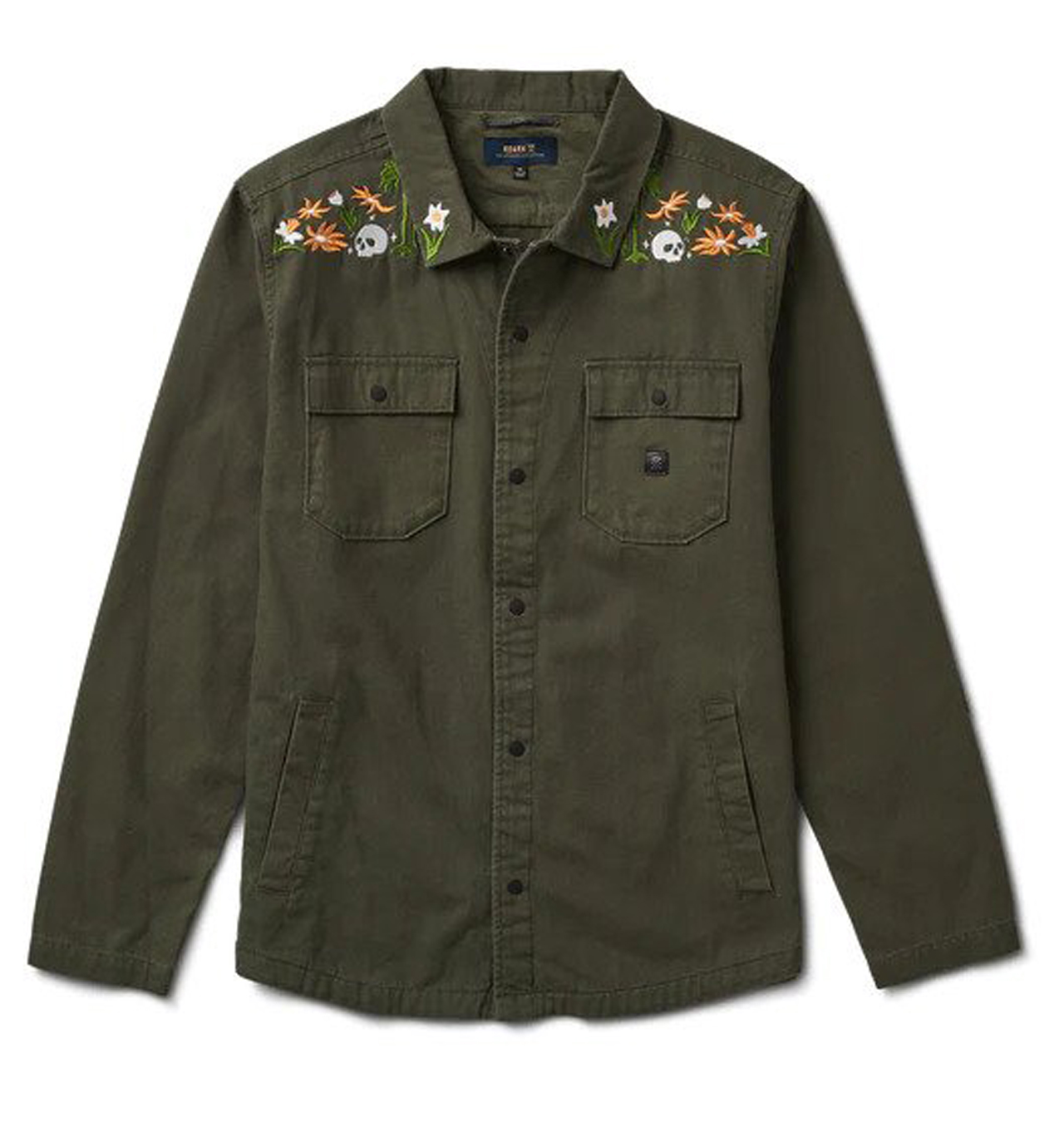 Roark - Hebrides Lightweight Embroidered Atoll Jacket - Dark Military