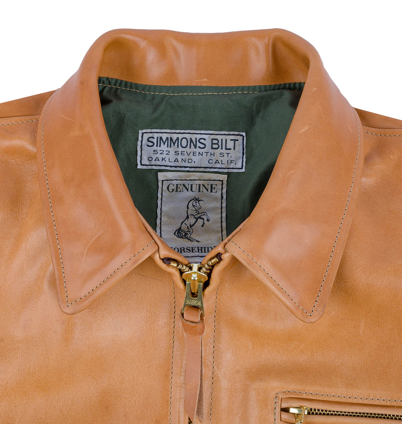 Simmons Bilt - Tail Gunner Mustang Horsehide Leather Jacket - Natural