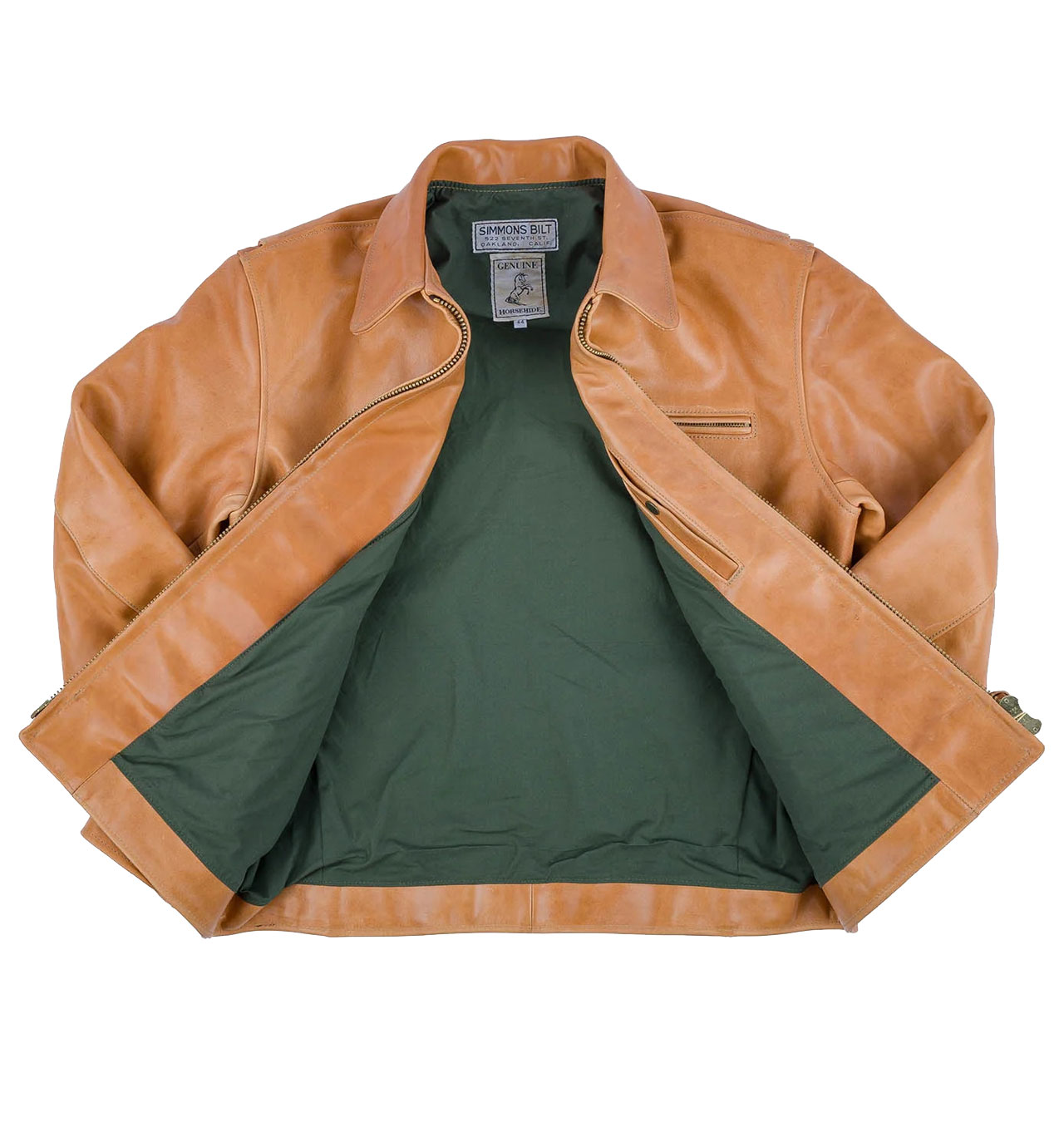 Simmons Bilt - Tail Gunner Mustang Horsehide Leather Jacket - Natural