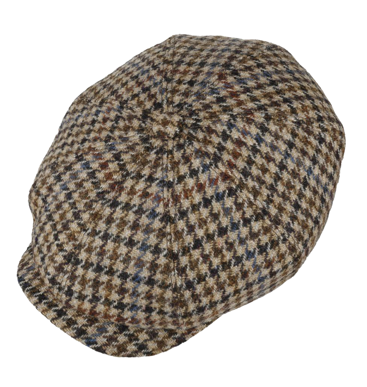 Stetson - Hatteras Houndstooth Tweed Flat Cap - Beige | Sverige
