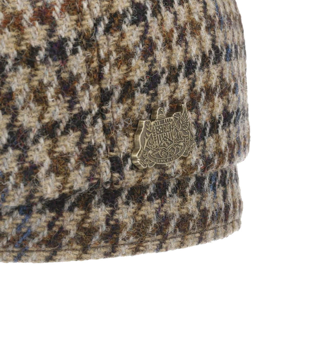 Stetson - Hatteras Houndstooth Tweed Flat Cap - Beige