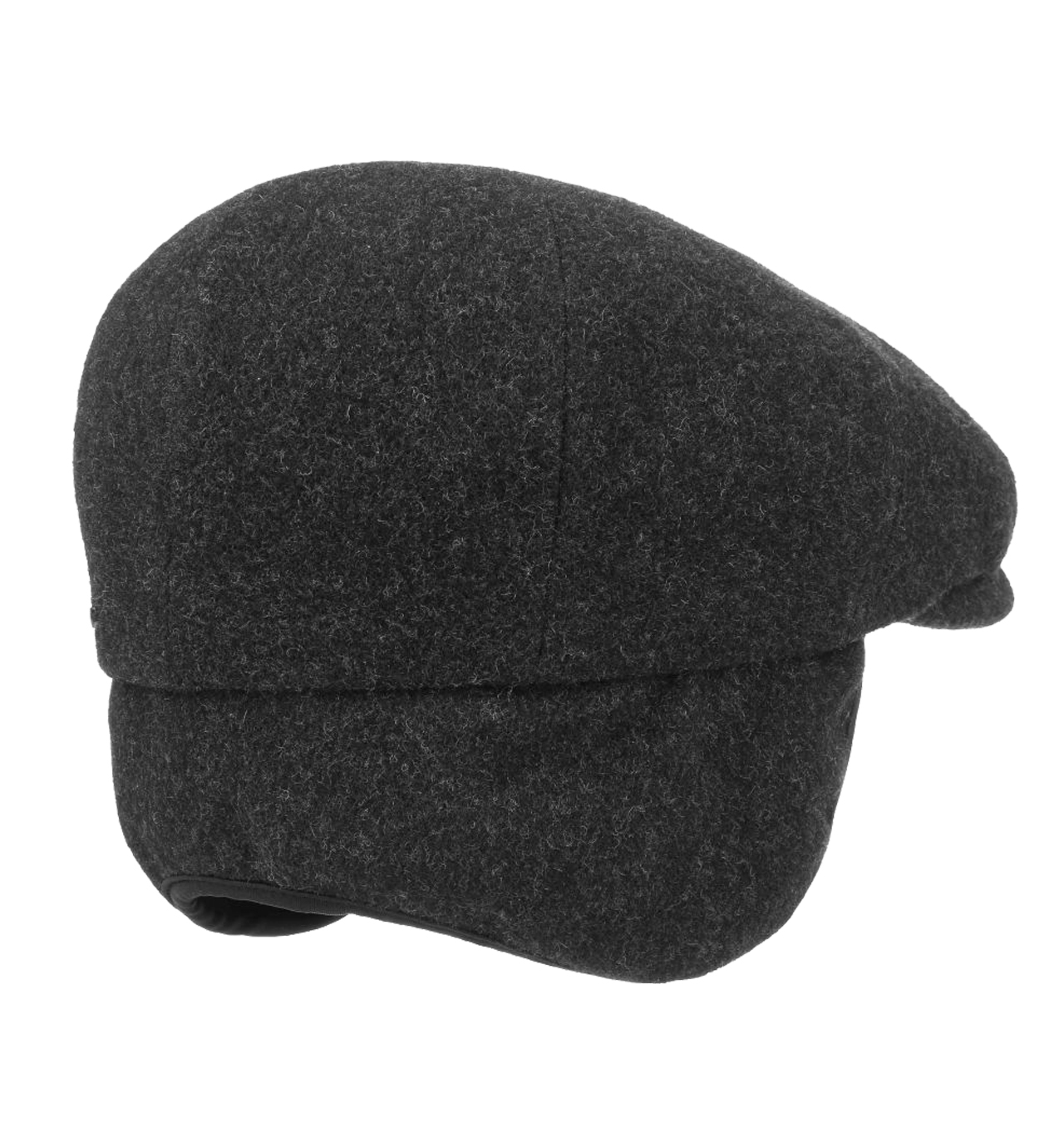 Stetson - Kent Wool Earflaps Flat Cap - Anthracite