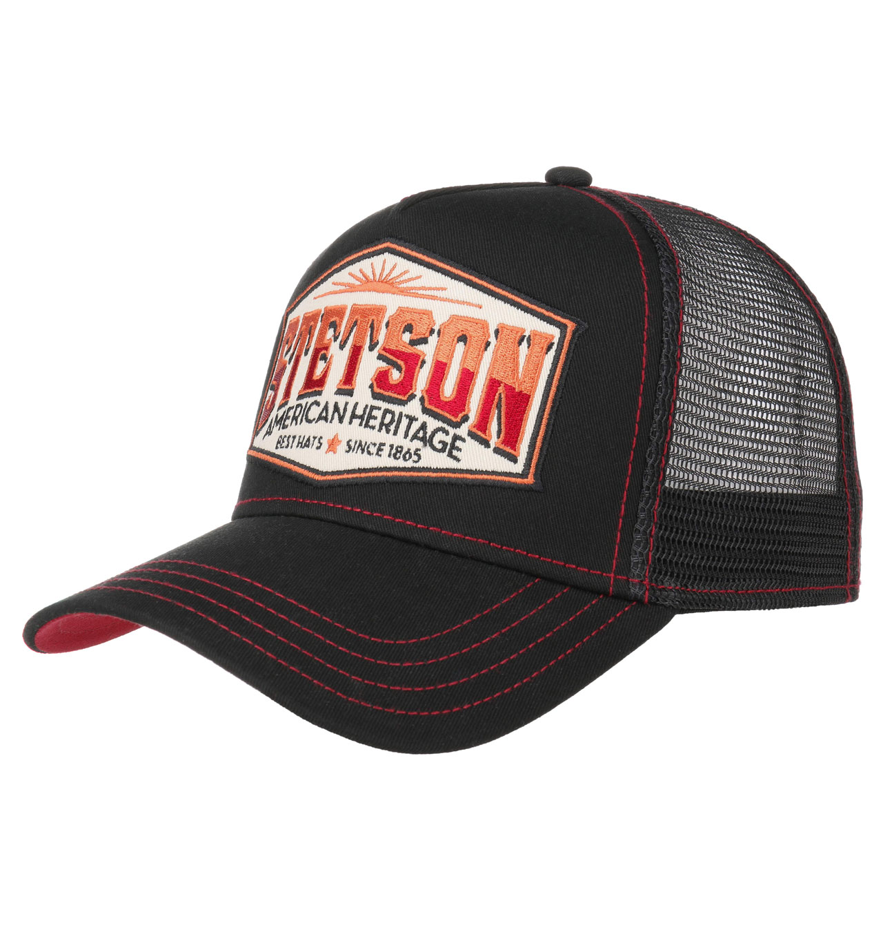 Stetson - Trucker Cap American Heritage - Black/Orange