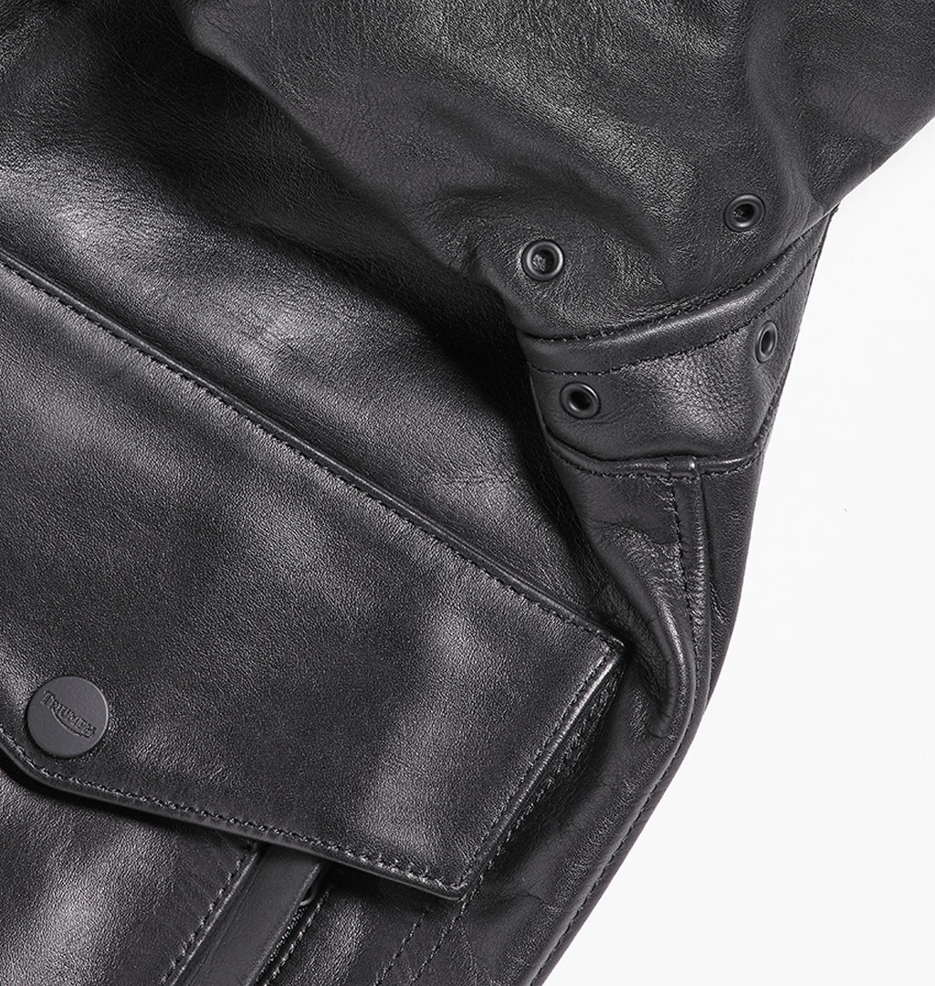 Triumph Motorcycles - Bexton Leather Flight Jacket - Black
