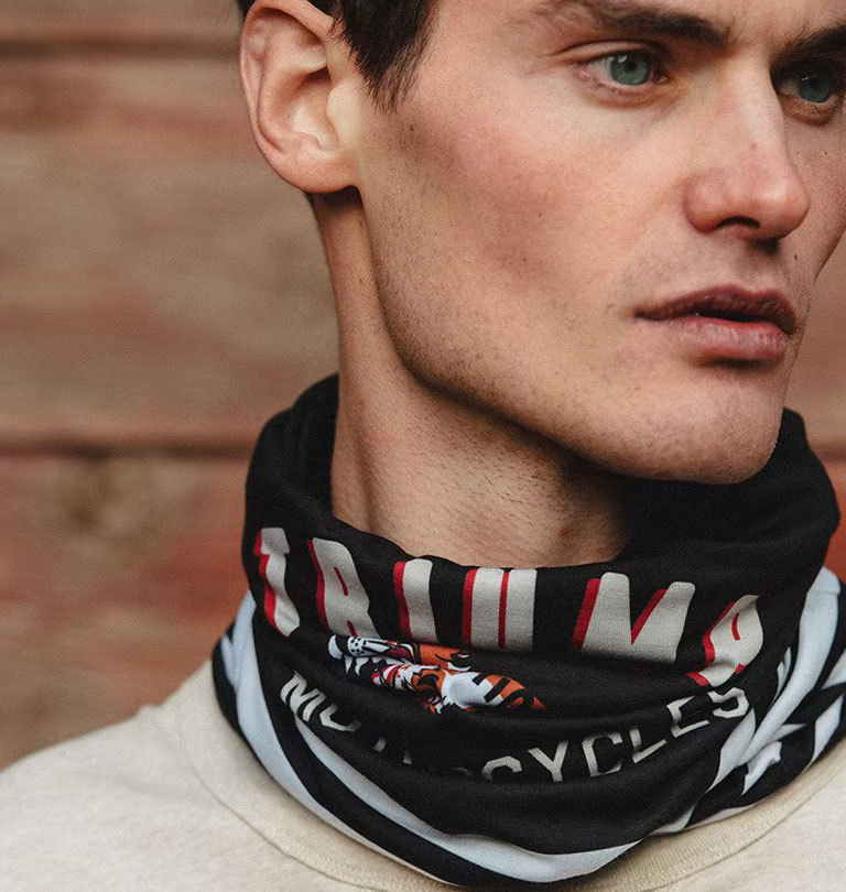 Triumph Motorcycles - Super Tube Striped Neck Tube - Black