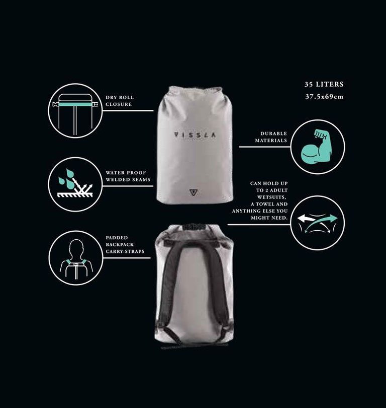 Vissla - 7 Seas 35L Dry Backpack - Red Fade