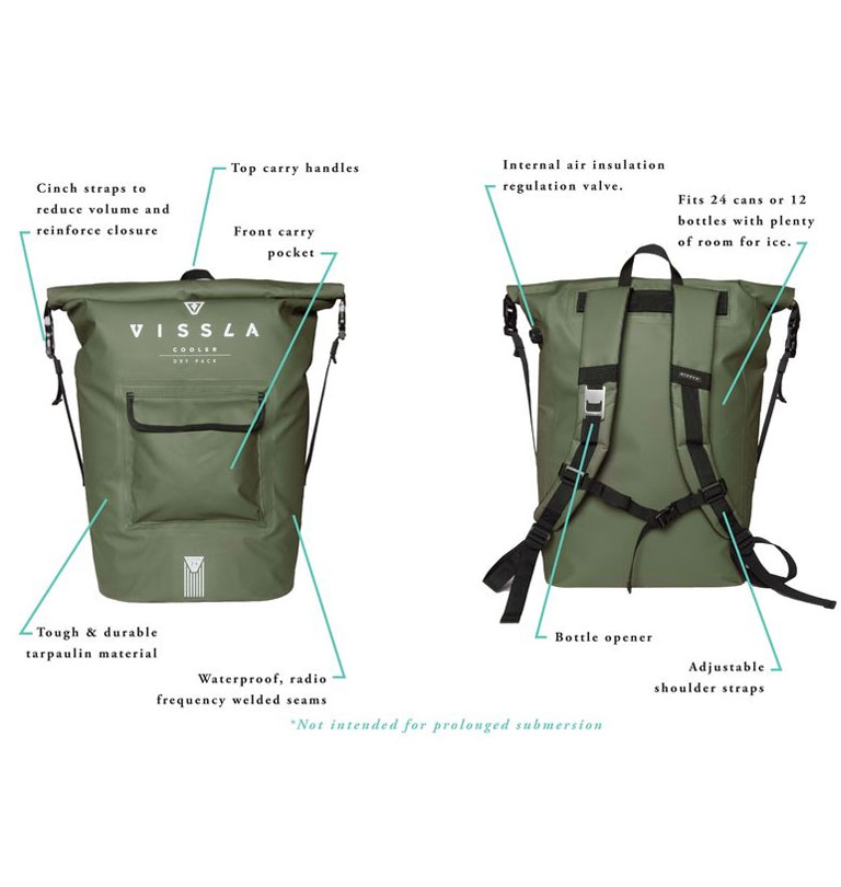 Vissla - Ice Seas Cooler 24L Dry Backpack - Grey