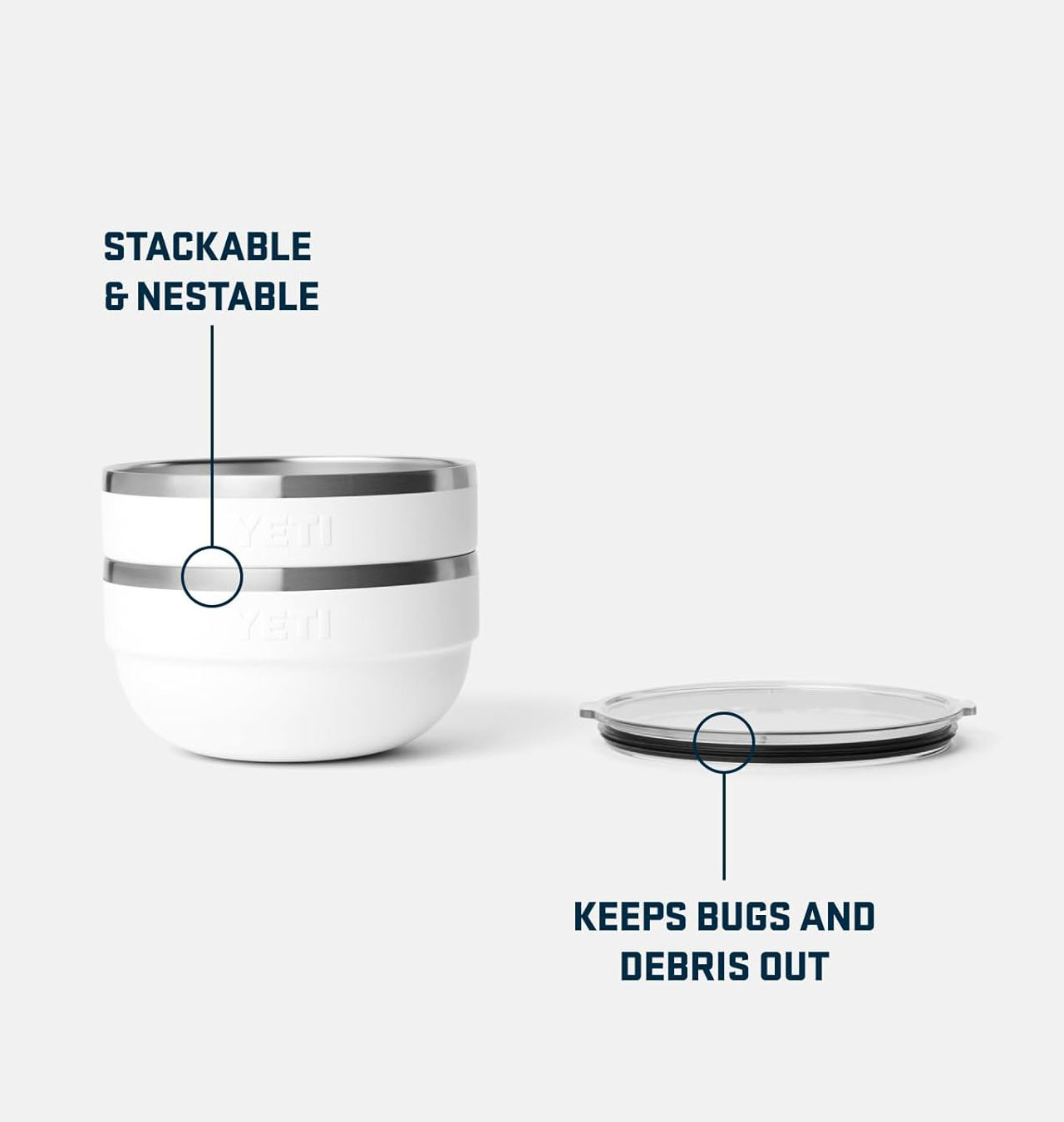Yeti - Small Rambler Insulated Bowl - White | Sverige