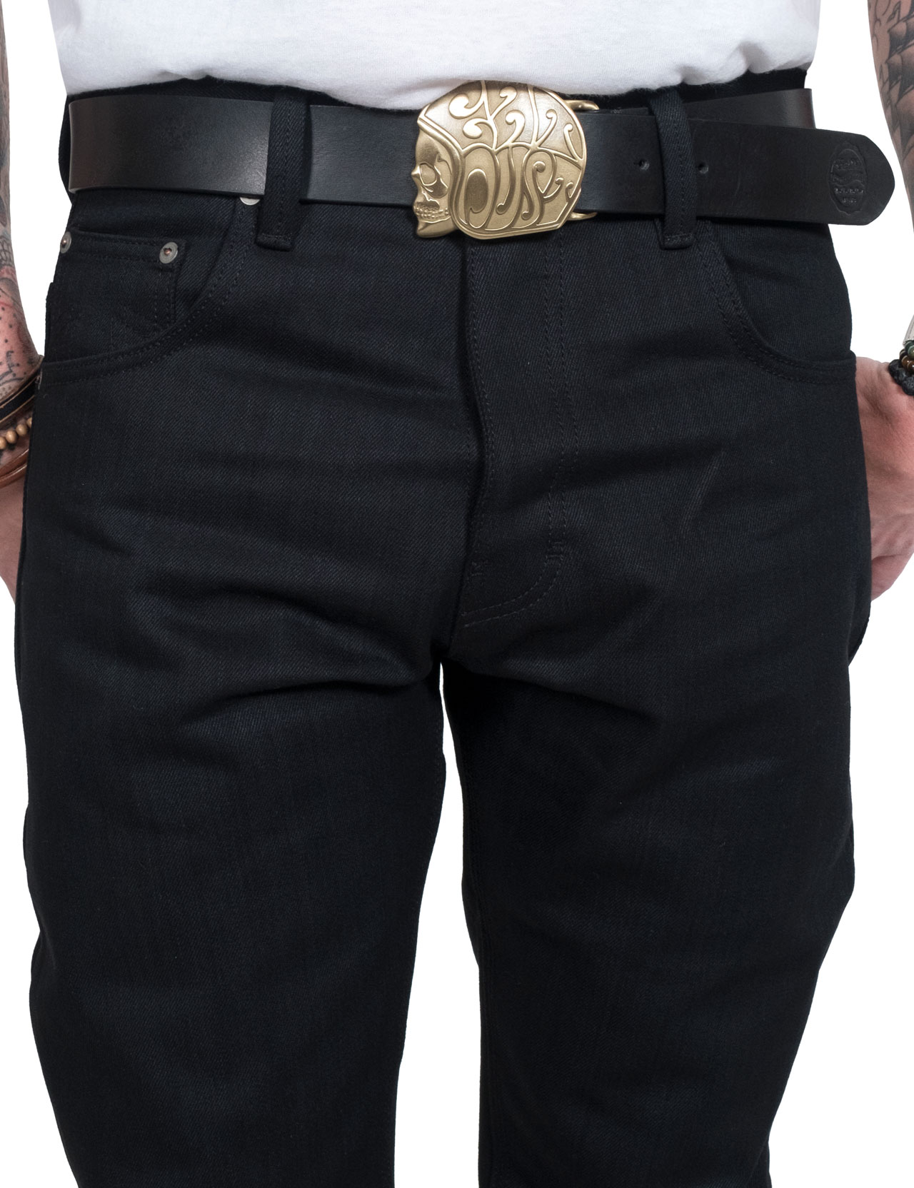 Eat Dust - Fit 73 Bloodline Raw Selvage Jeans - Black