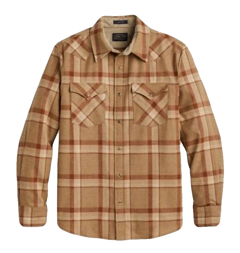 Pendleton - Western Wool Canyon Shirt - Tan/Mix Plaid | Sverige